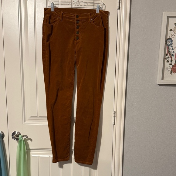 CAbi | Jeans | Cabi Caramel Corduroy Button Fly Skinny Pants | Poshmark